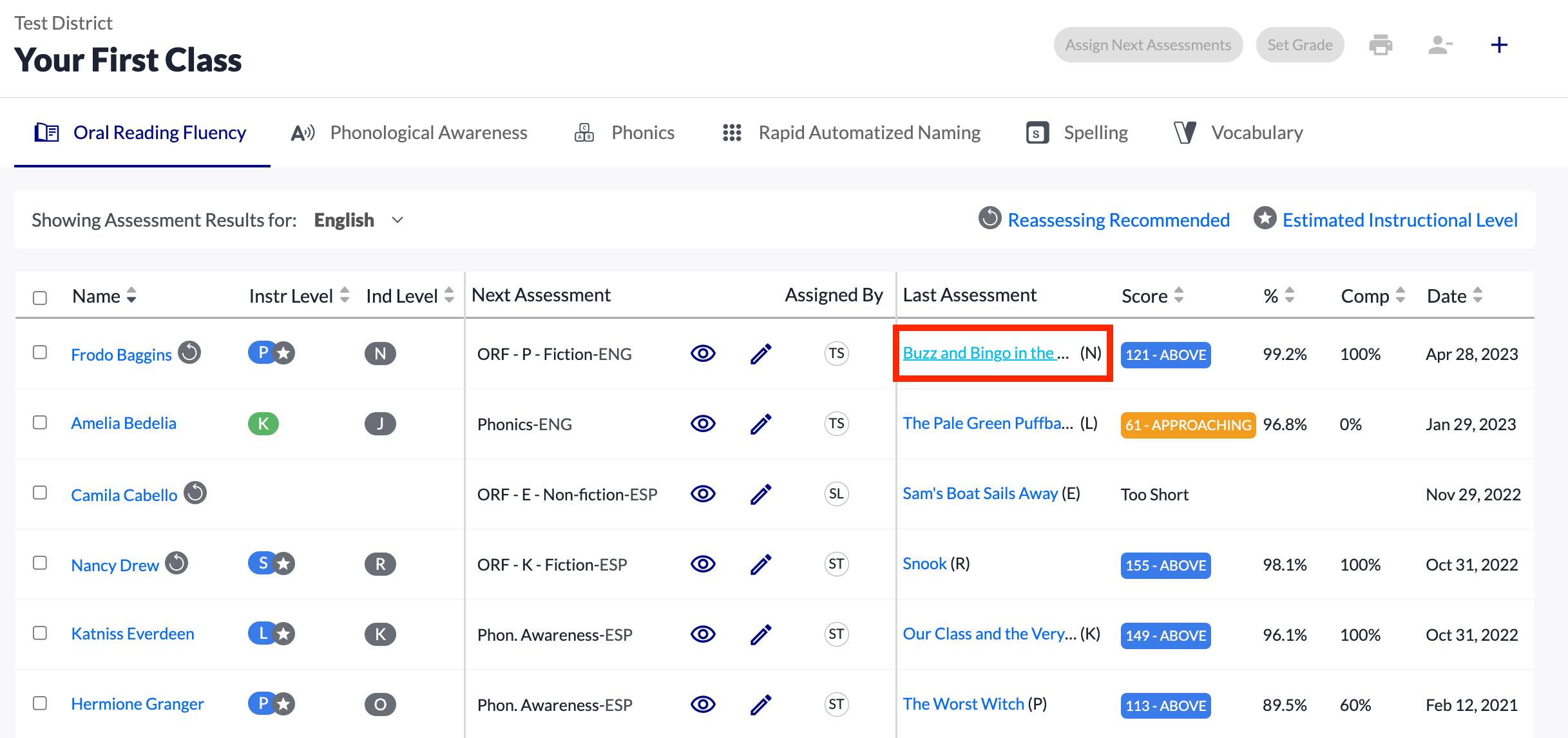 Understanding the Graded Assessment – Literably